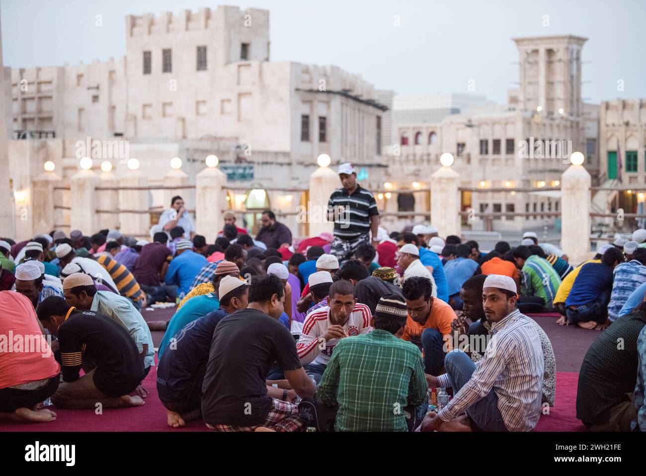 Doha, Qatar, April 15, 2023 : Iftar during Ramadan in the courtyard of ...
