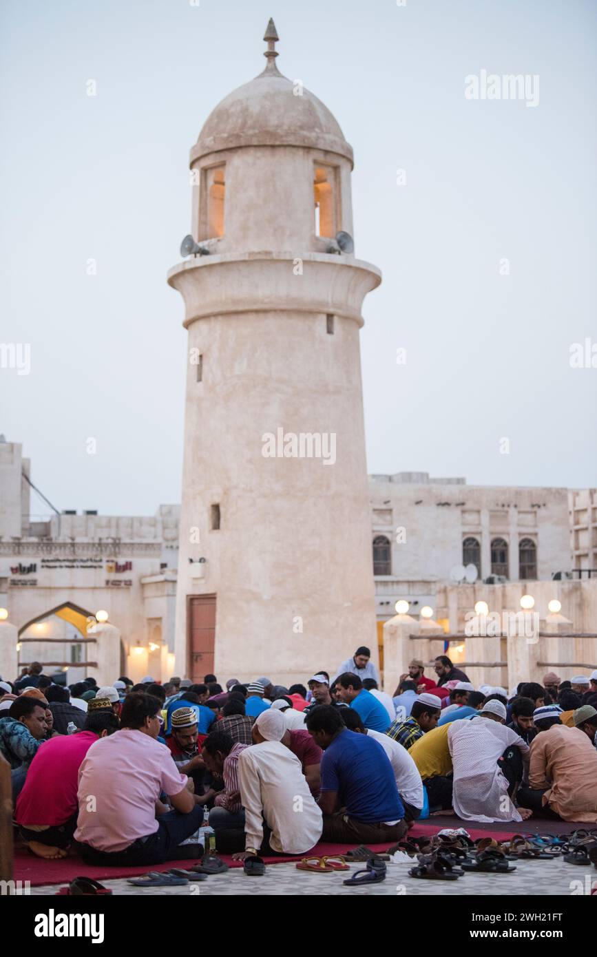 Doha, Qatar, April 15, 2023 : Iftar during Ramadan in the courtyard of ...