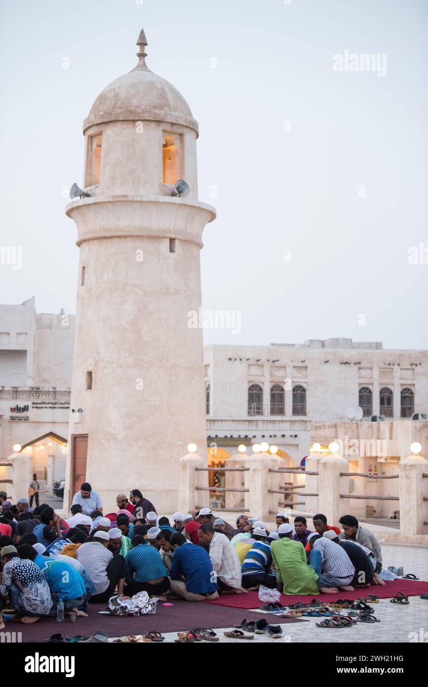 Doha, Qatar, April 15, 2023 : Iftar during Ramadan in the courtyard of ...