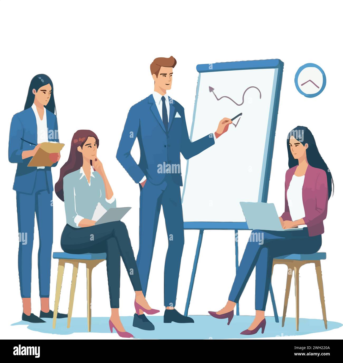 Smiling discussion Stock Vector Images - Alamy