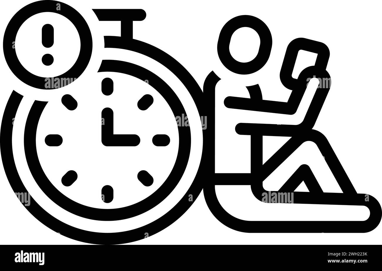 Icon for delayed,late Stock Vector Image & Art - Alamy