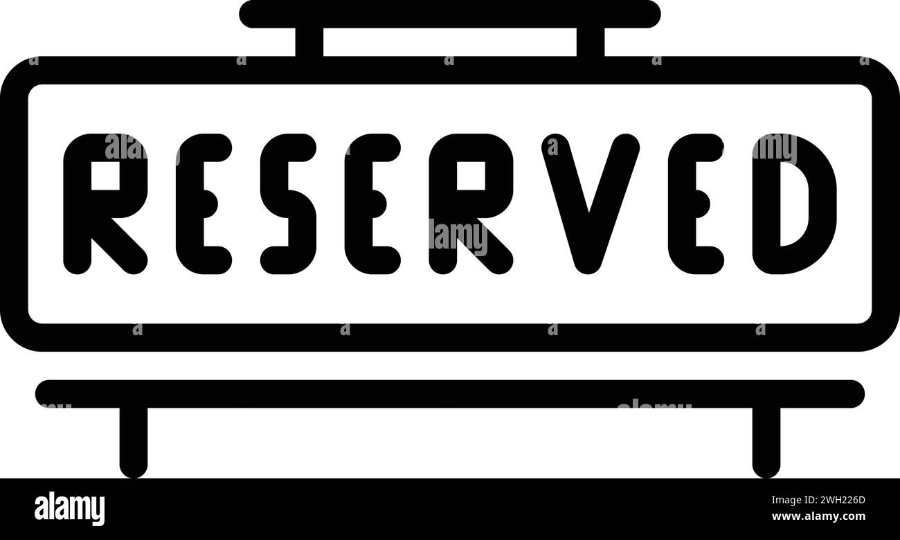 Icon for reserved,booked Stock Vector Image & Art - Alamy