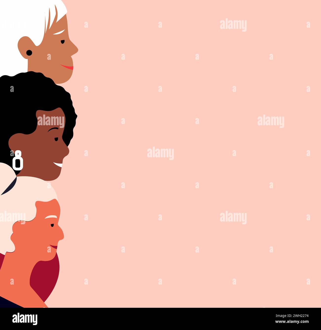 Banner,Leaflet with place for text,white background.Beautiful female ...