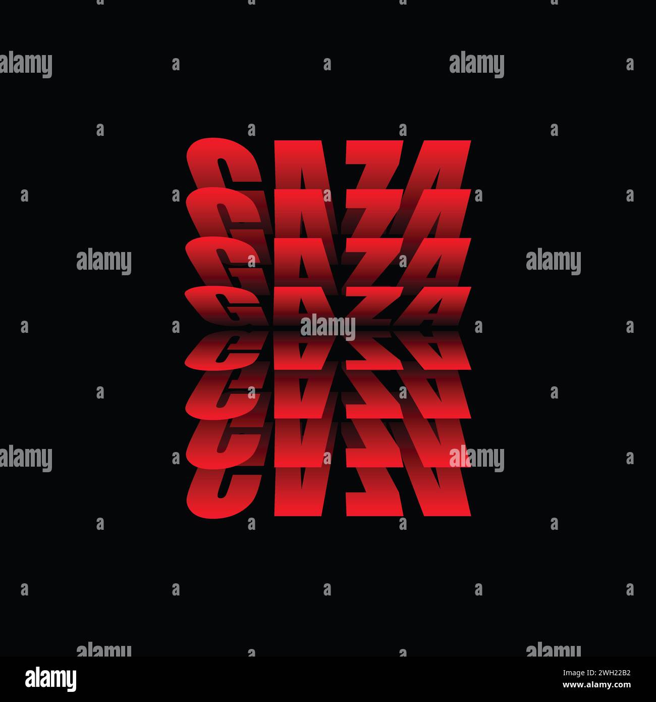 Gaza typography vector illustration. Save Palestine vector illustration ...