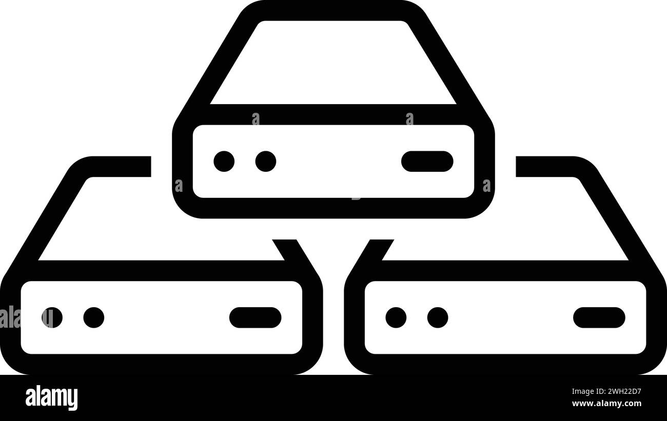 Hard drives vector vectors Cut Out Stock Images & Pictures - Alamy