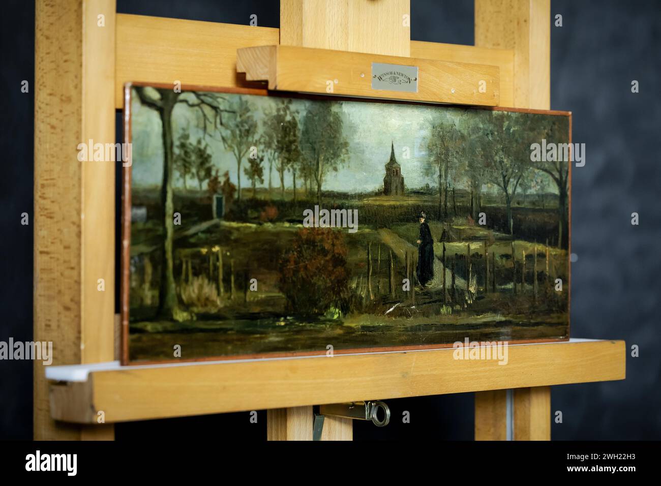 ROTTERDAM - Painting Spring Garden by Vincent van Gogh during a press ...