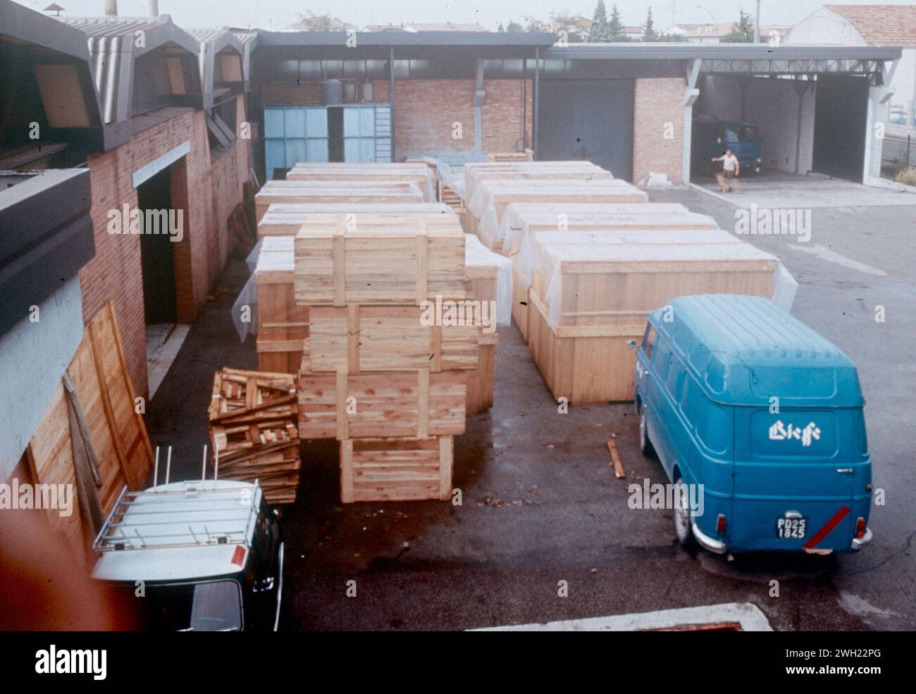 Bieffe design steel furniture factory van, Caselle, Italy 1970s Stock ...