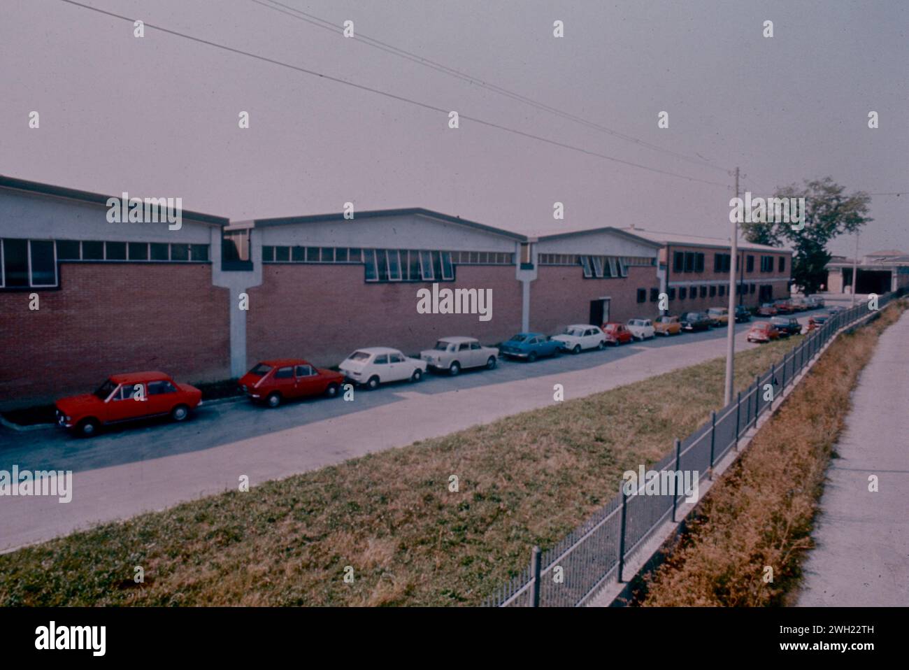 Outside view of Bieffe design steel furniture factory, Caselle, Italy ...