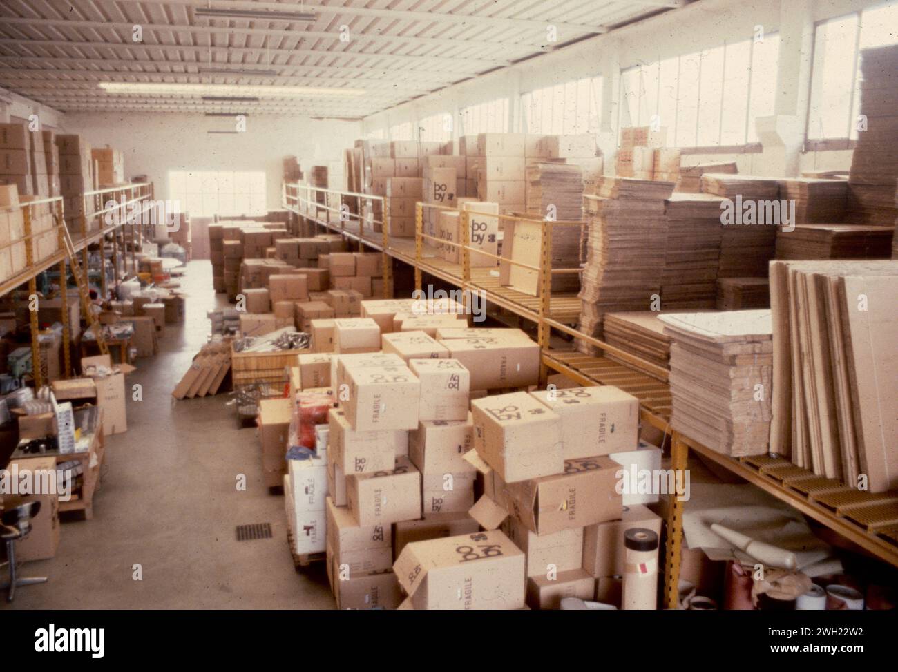 Bieffe design steel furniture factory, Caselle, Italy 1970s Stock Photo ...