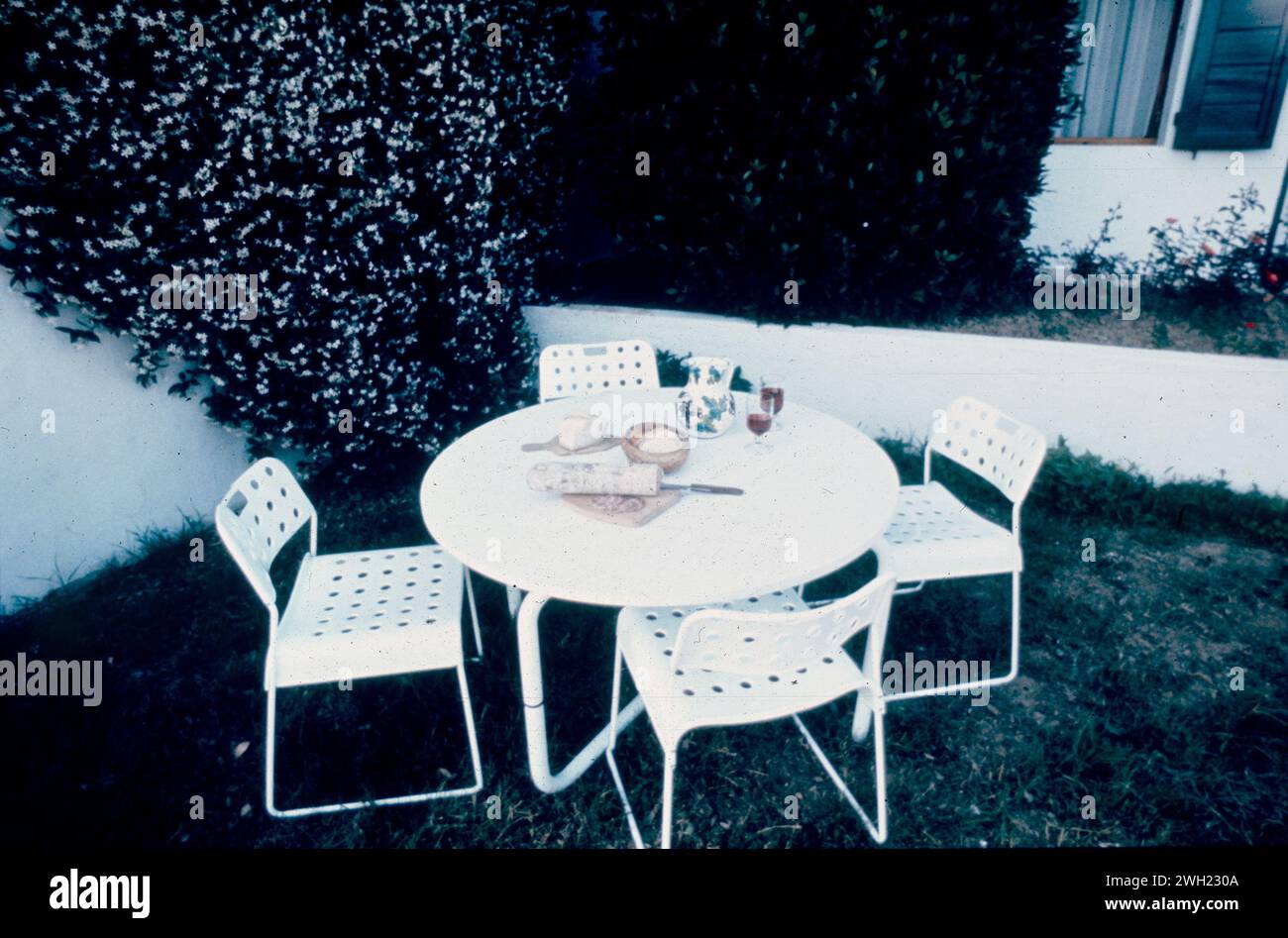 Bieffe design steel furniture outside table and chairs, Caselle, Italy ...
