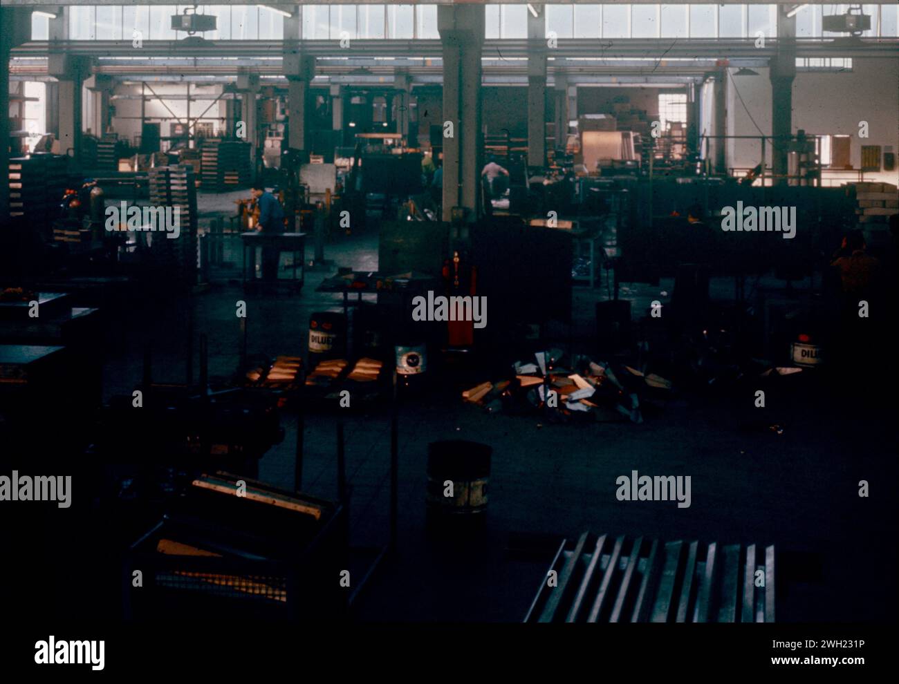 Bieffe design steel furniture factory, Caselle, Italy 1970s Stock Photo ...