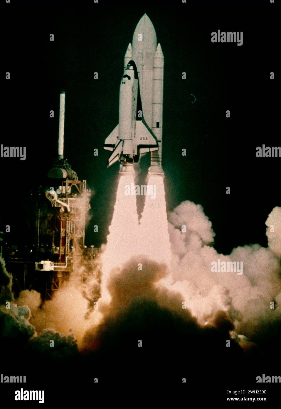 The first launch of the American Space Shuttle, USA 1981 Stock Photo ...