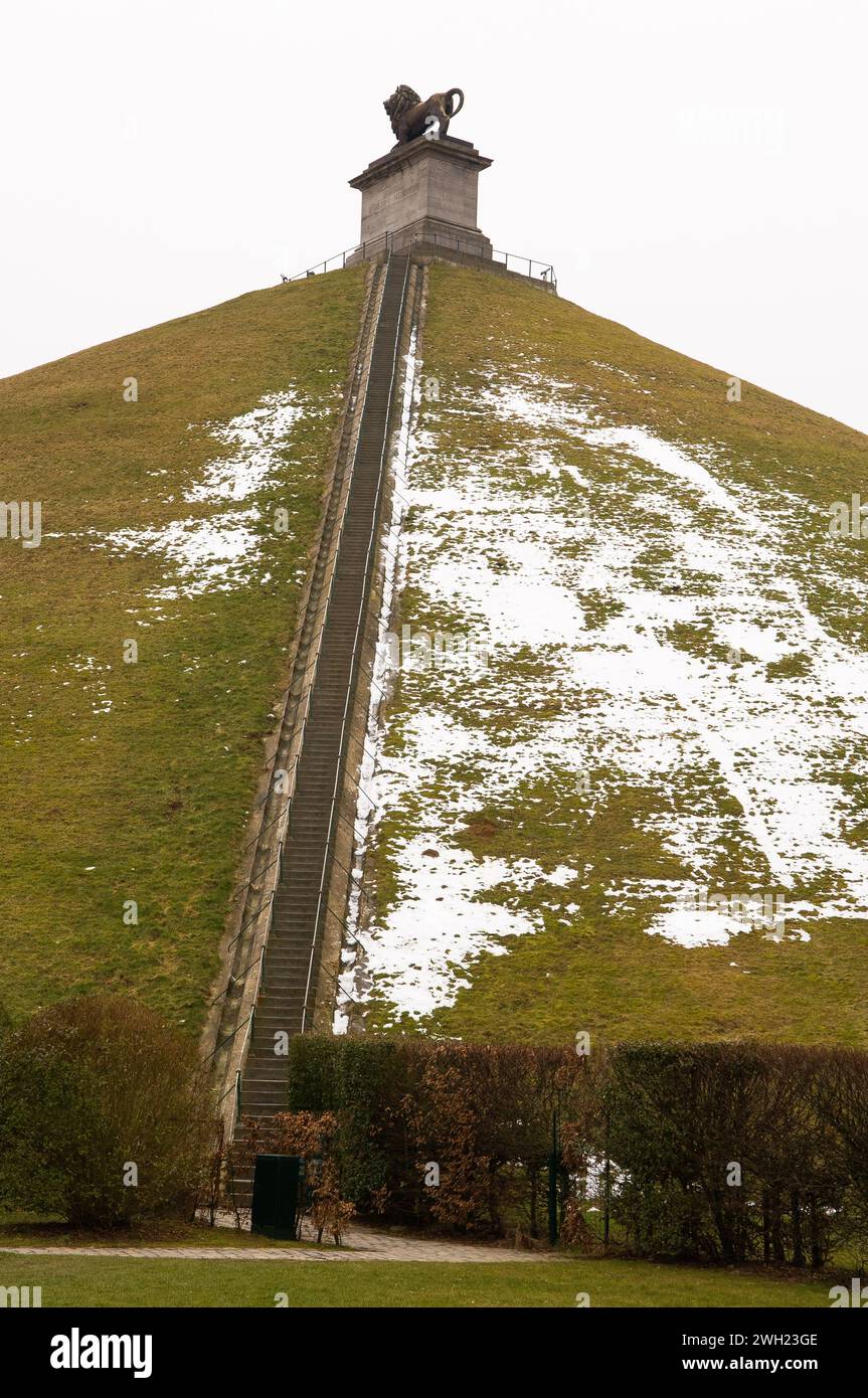 The Lion's Mound, Waterloo Belgium, commemorating where Prince William ...