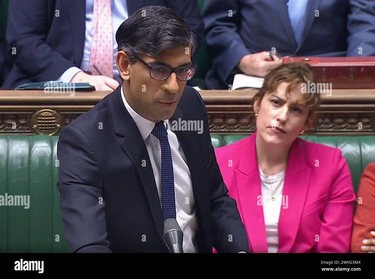 Prime Minister Rishi Sunak speaks during Prime Minister's Questions in ...