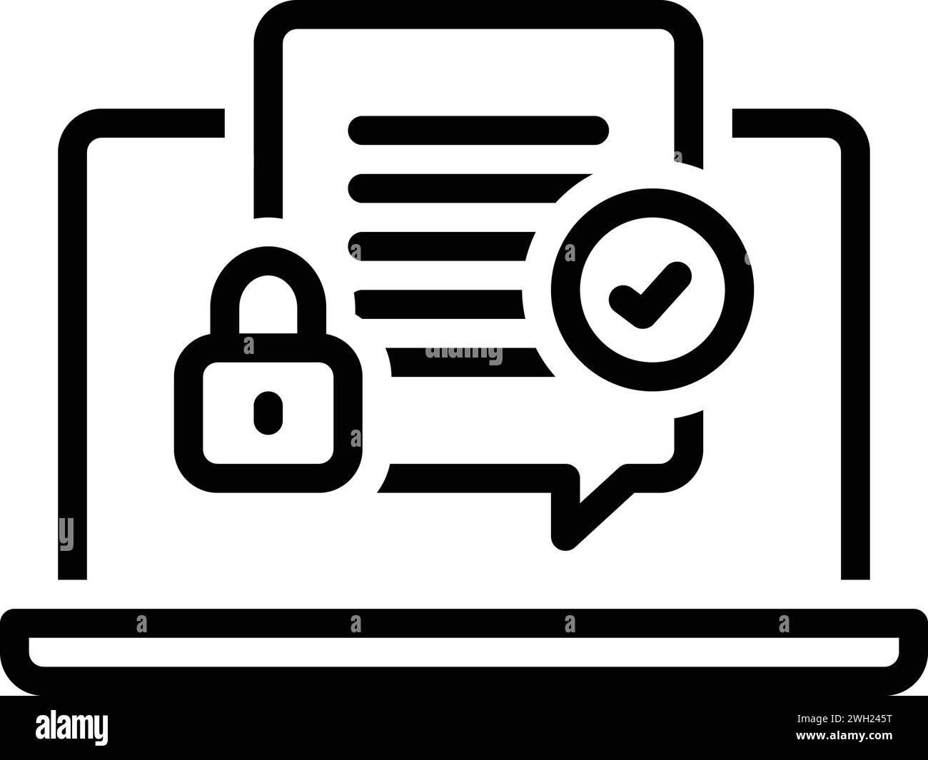 Secured file sign hi-res stock photography and images - Alamy