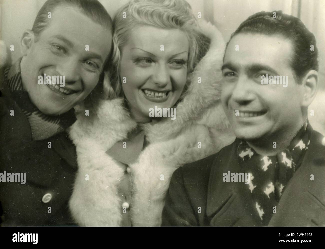 Italian actor and screenwriter Alfredo Rizzo (left), Italy 1930s Stock ...