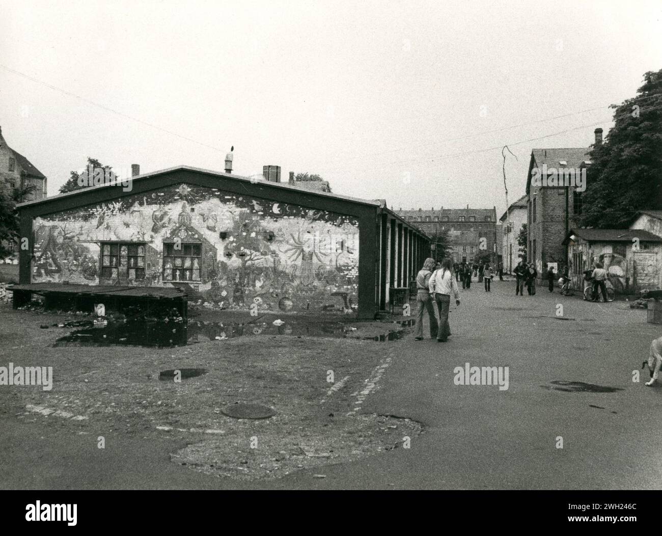 Buildings in Pusher Street at the Freetown Christiania, Copenhagen ...