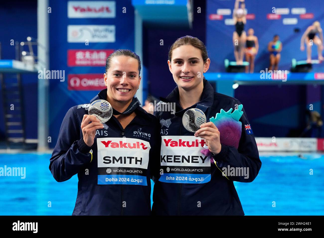 Annabelle Smith and Maddison Keeney of Australia pose after wining the ...