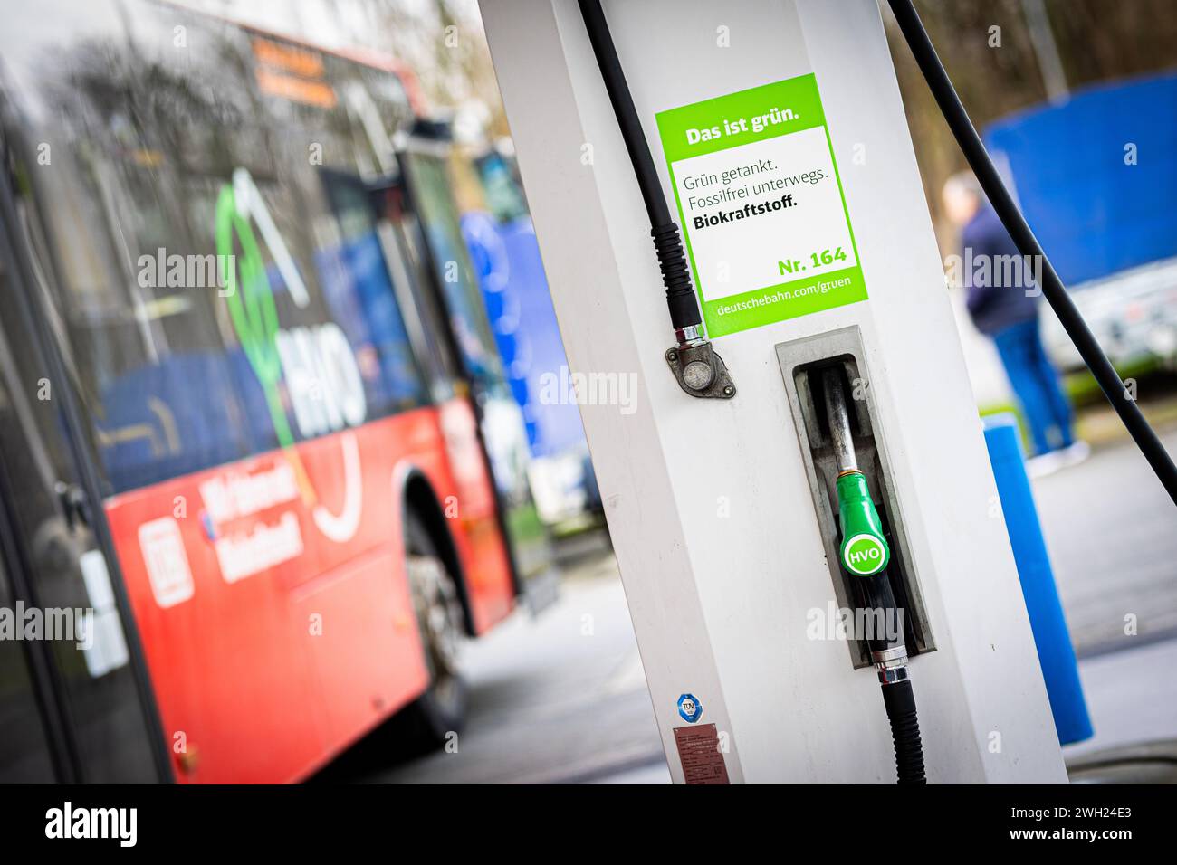 Salzgitter, Germany. 07th Feb, 2024. A Deutsche Bahn bus fueled with ...