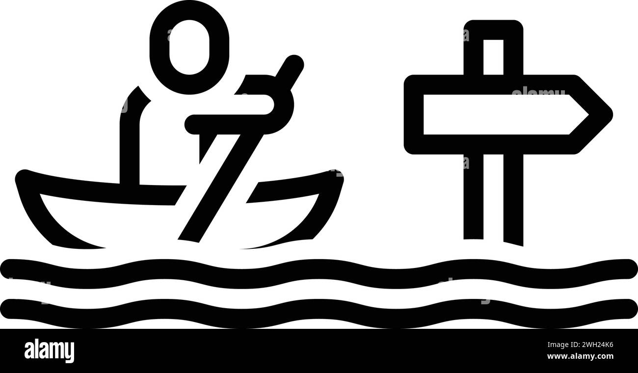 Direction sign boating Cut Out Stock Images & Pictures - Alamy