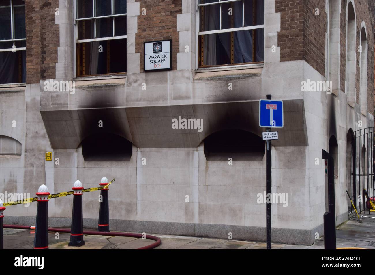 London, England, UK. 7th Feb, 2024. Firefighters on the scene after a ...