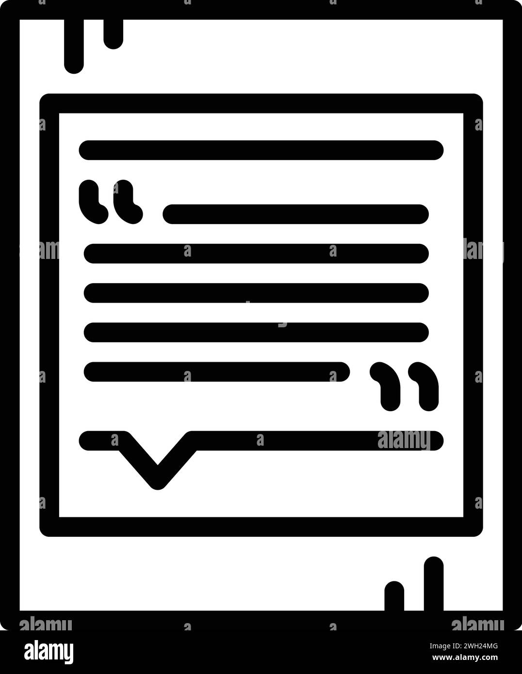 Quotation icon Black and White Stock Photos & Images - Alamy