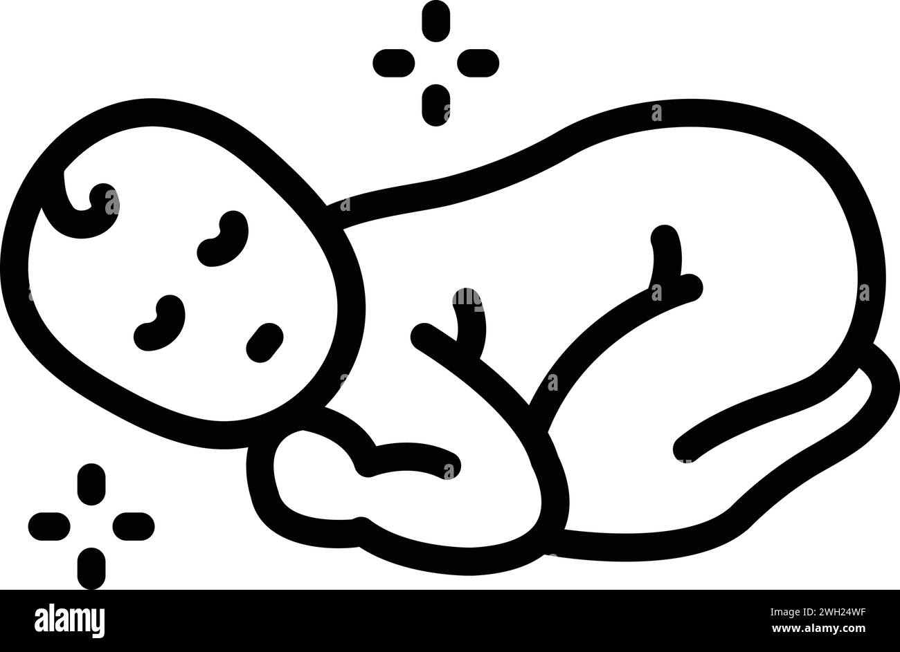 Baby sleeping silhouette Stock Vector Images - Alamy