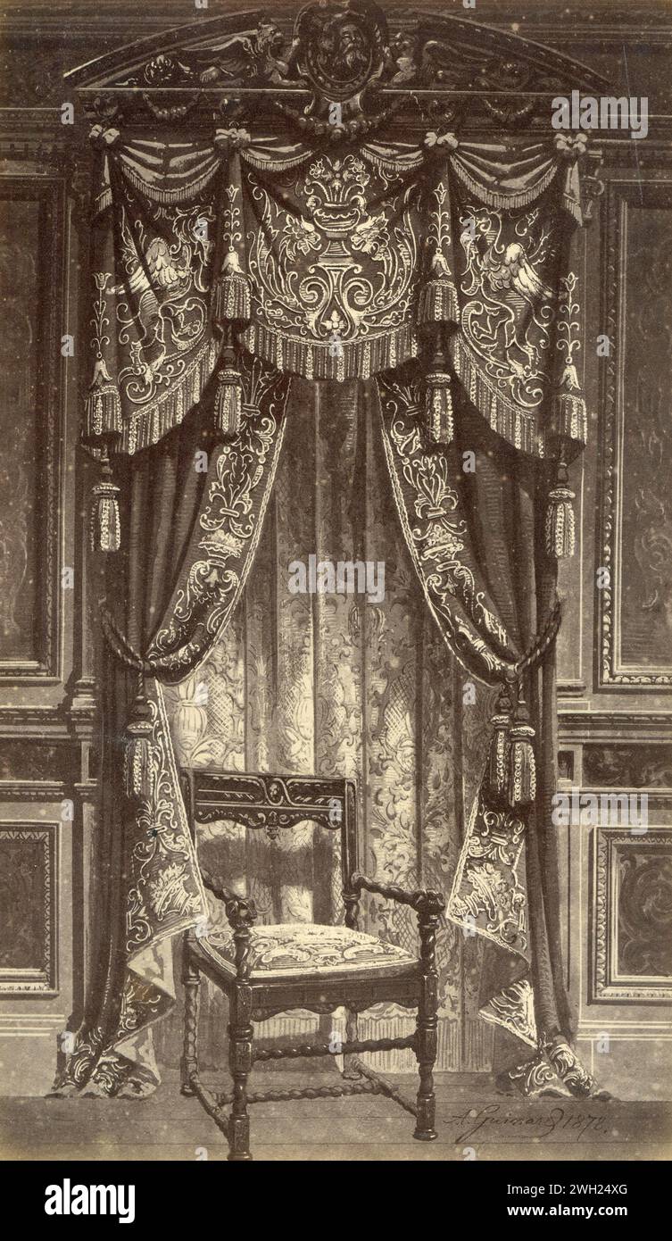 Renaissance XV century style Francis the First window, drawing by ...