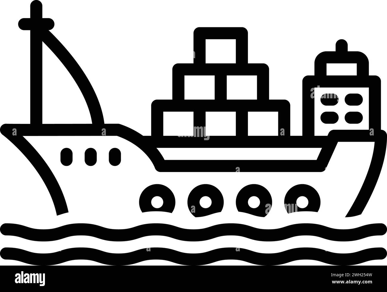 Vessels at sea Stock Vector Images - Alamy