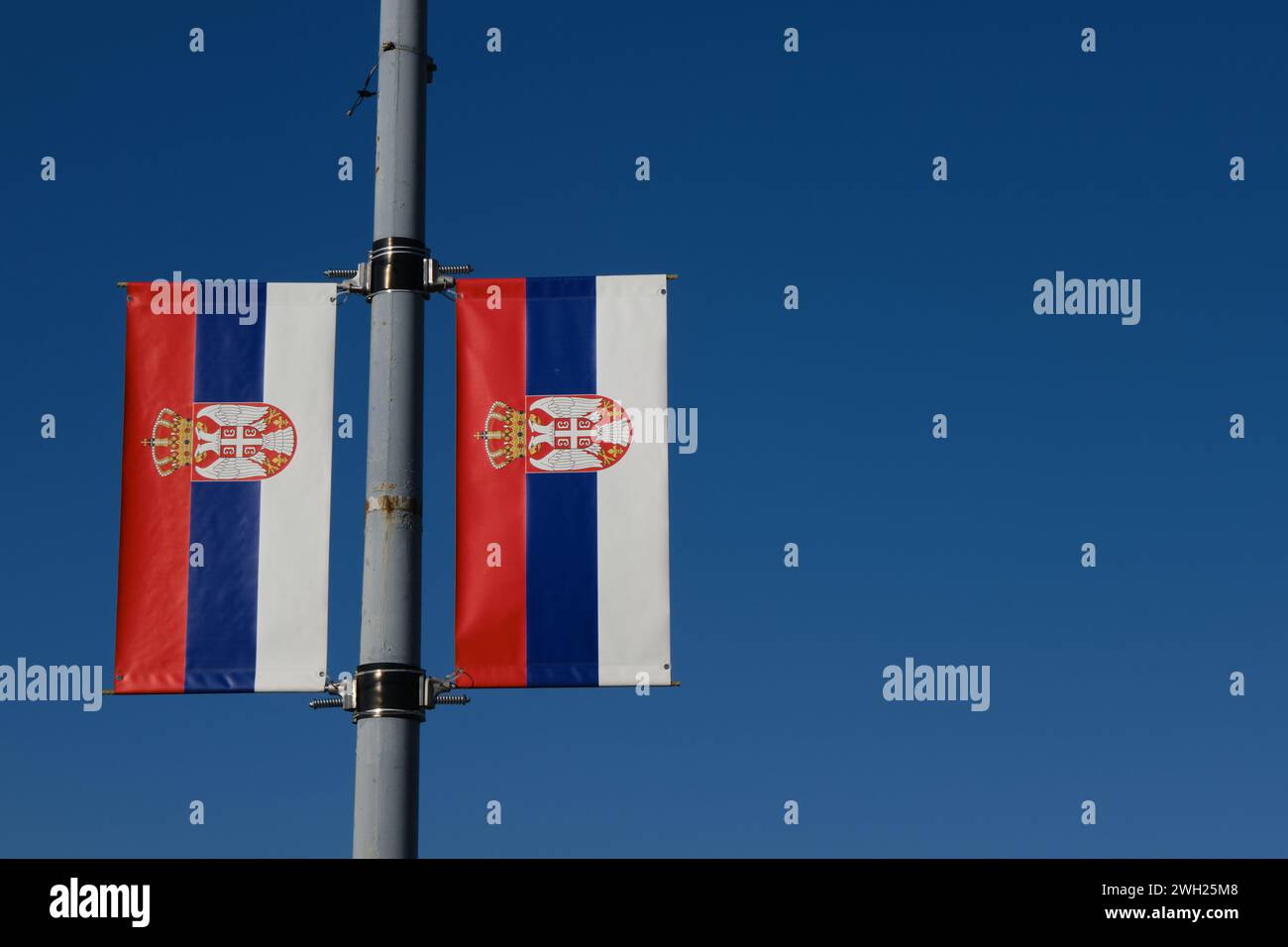 Serbian flag waving wind hi-res stock photography and images - Alamy