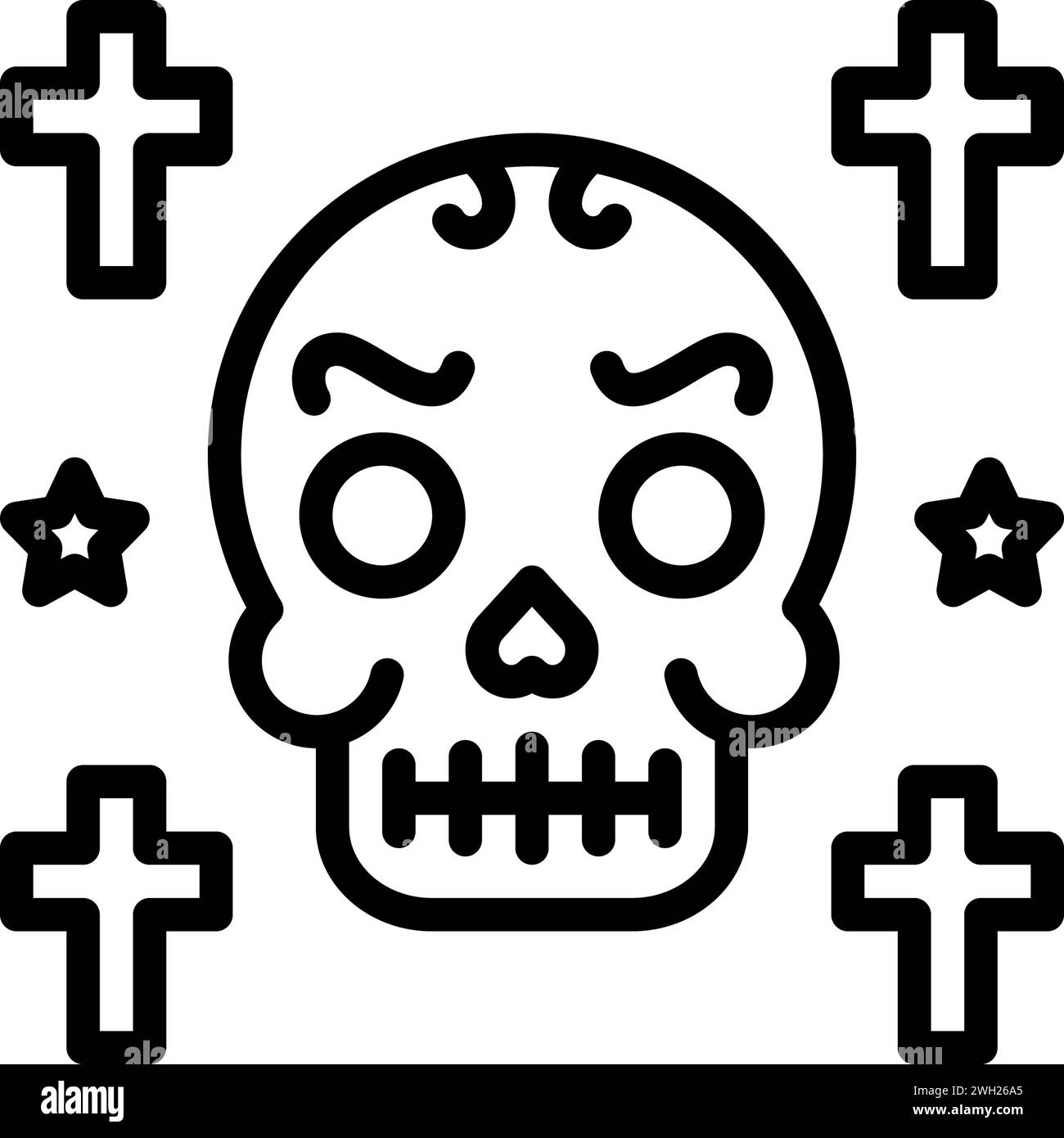 Skull grotesque Stock Vector Images - Alamy