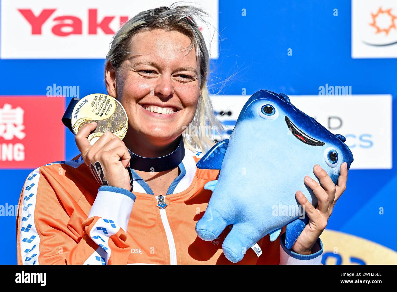 DOHA, QATAR - FEBRUARY 7: Sharon van Rouwendaal of the Netherlands ...
