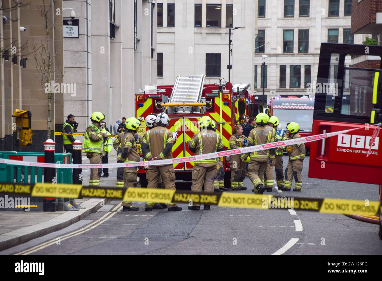 Fireman with hose uk station hi-res stock photography and images - Alamy