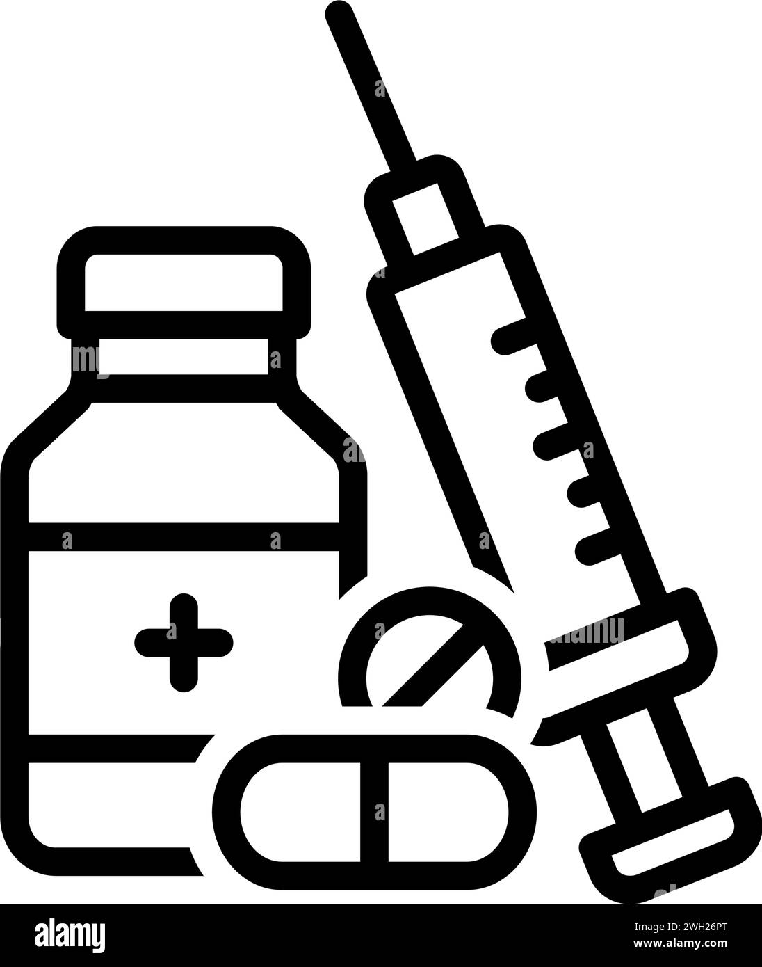 Medicine drugs illustration Black and White Stock Photos & Images - Alamy