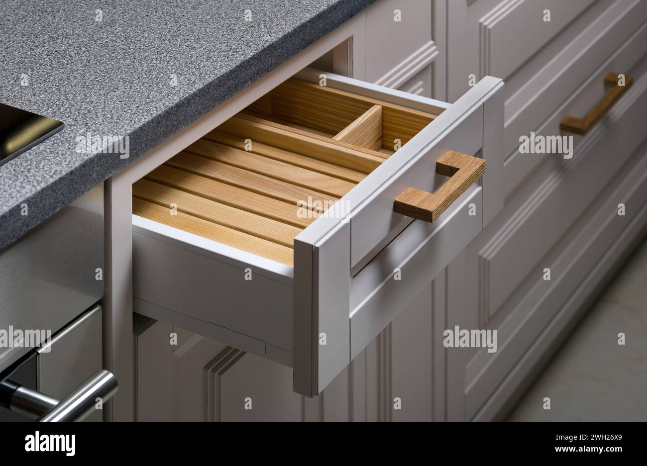 Top view organized kitchen drawers hi-res stock photography and images ...