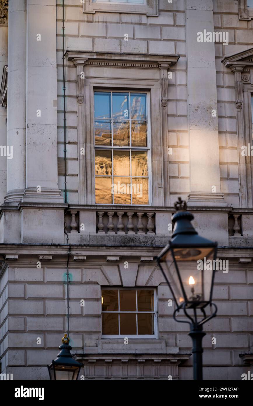 Architectural detail of the Somerset House in Neoclassical style ...