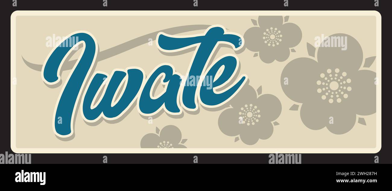 Iwate tin signs, Japan prefecture metal travel plate. Japanese region ...