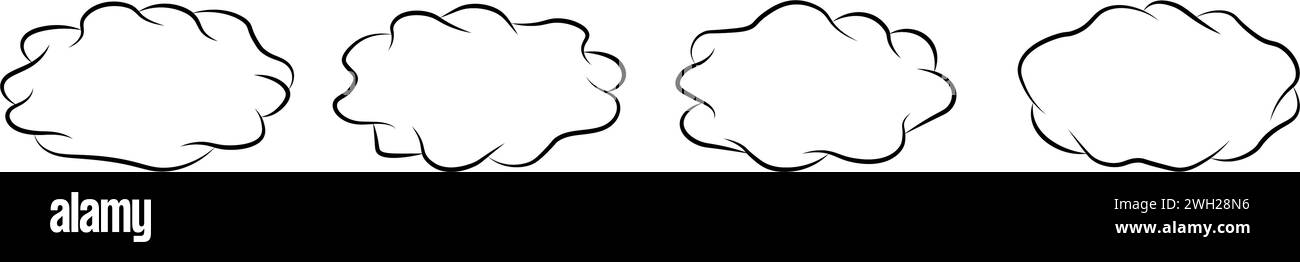 Frame of cartoon clouds. Abstract shapes with copy spase for text ...