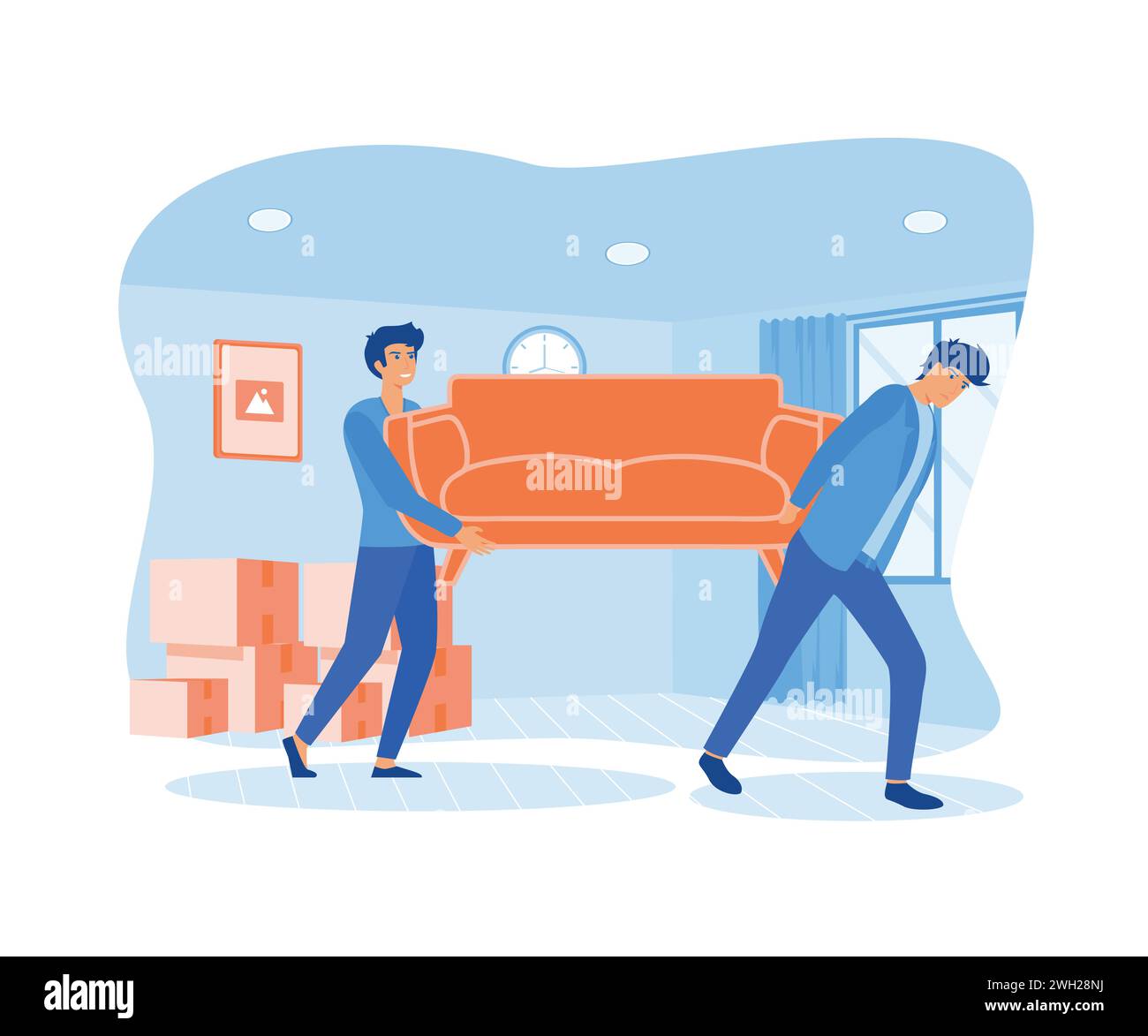 Successful house move Stock Vector Images - Alamy