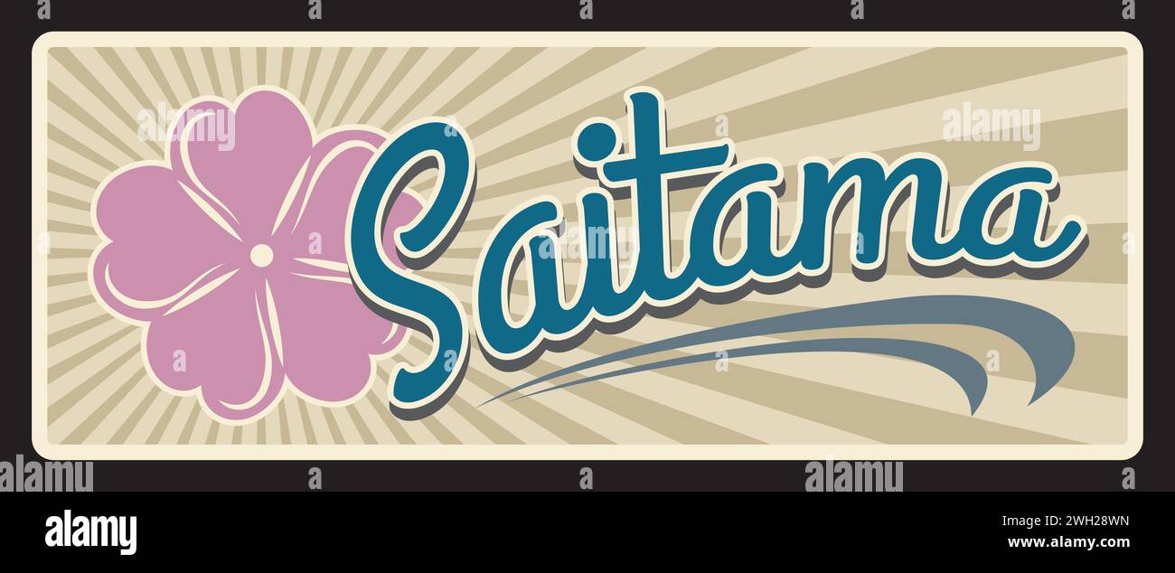 Kanto region of Honshu, Saitama prefecture of Japan. Vector travel ...