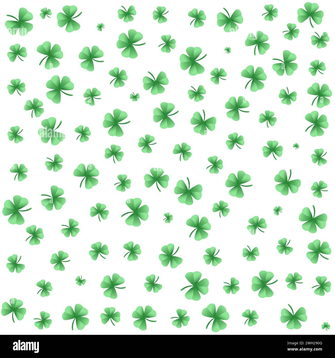 Simple seamless pattern with clovers leafs. St Patrick's Day symbol ...