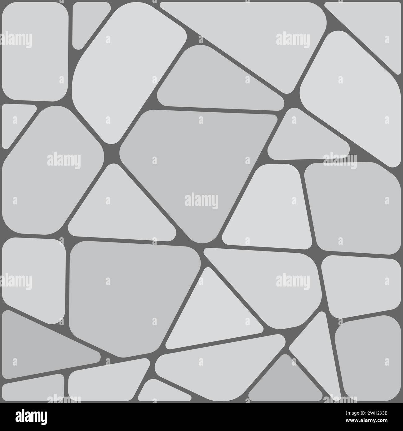 Street Or Sidewalk Pavement Pattern With Granite Blocks And Concrete Vector Cobblestone And