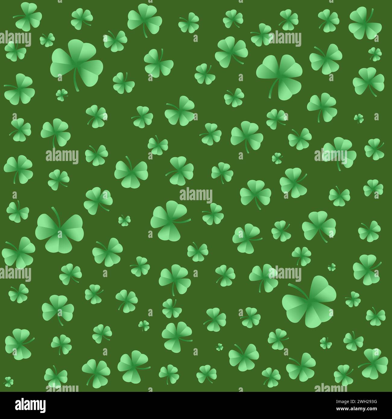 Simple seamless pattern with clovers leafs. St Patrick's Day symbol ...