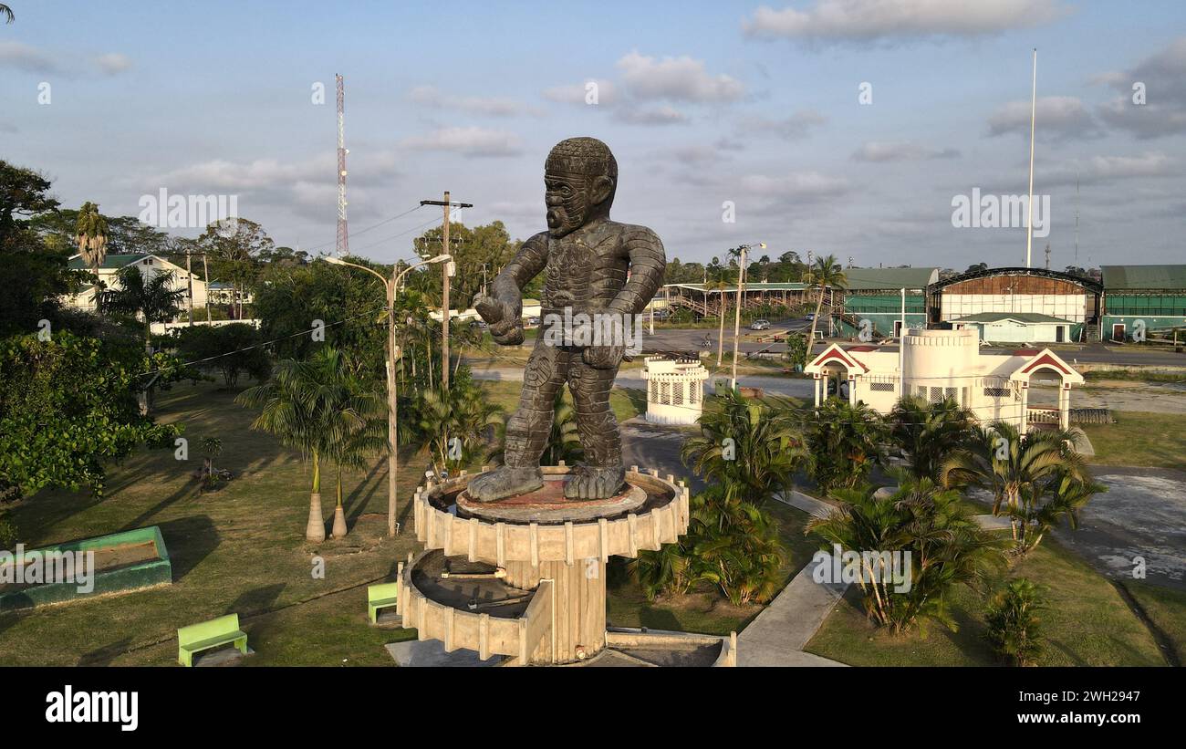 An aerial view of the 1763 Monument in Georgetown, Guyana Stock Photo ...