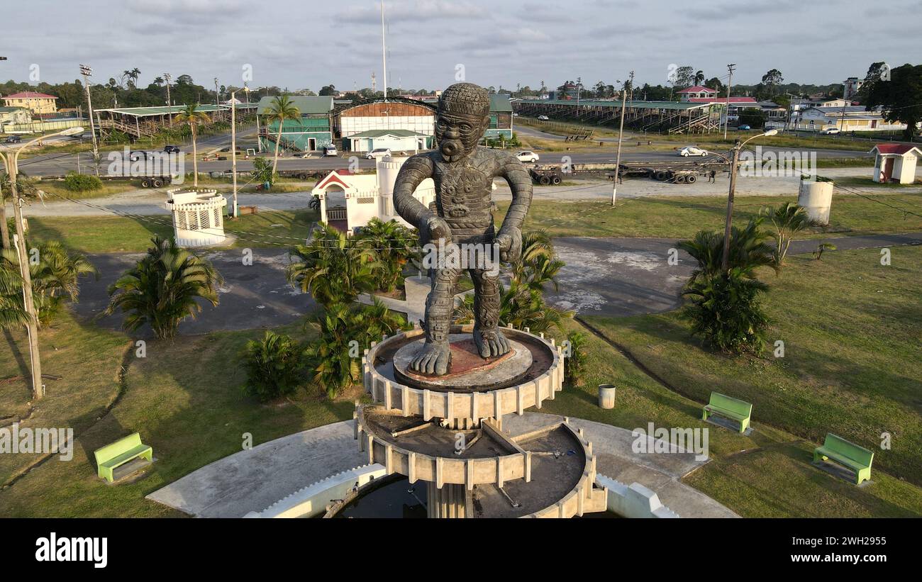 An aerial view of the 1763 Monument in Georgetown, Guyana Stock Photo ...