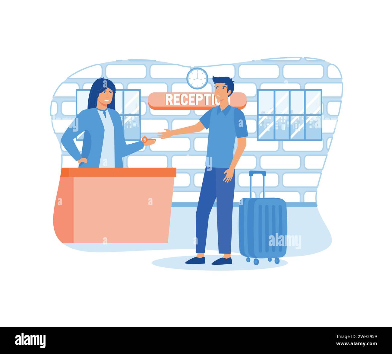 Bar in an all inclusive hotel Stock Vector Images - Alamy