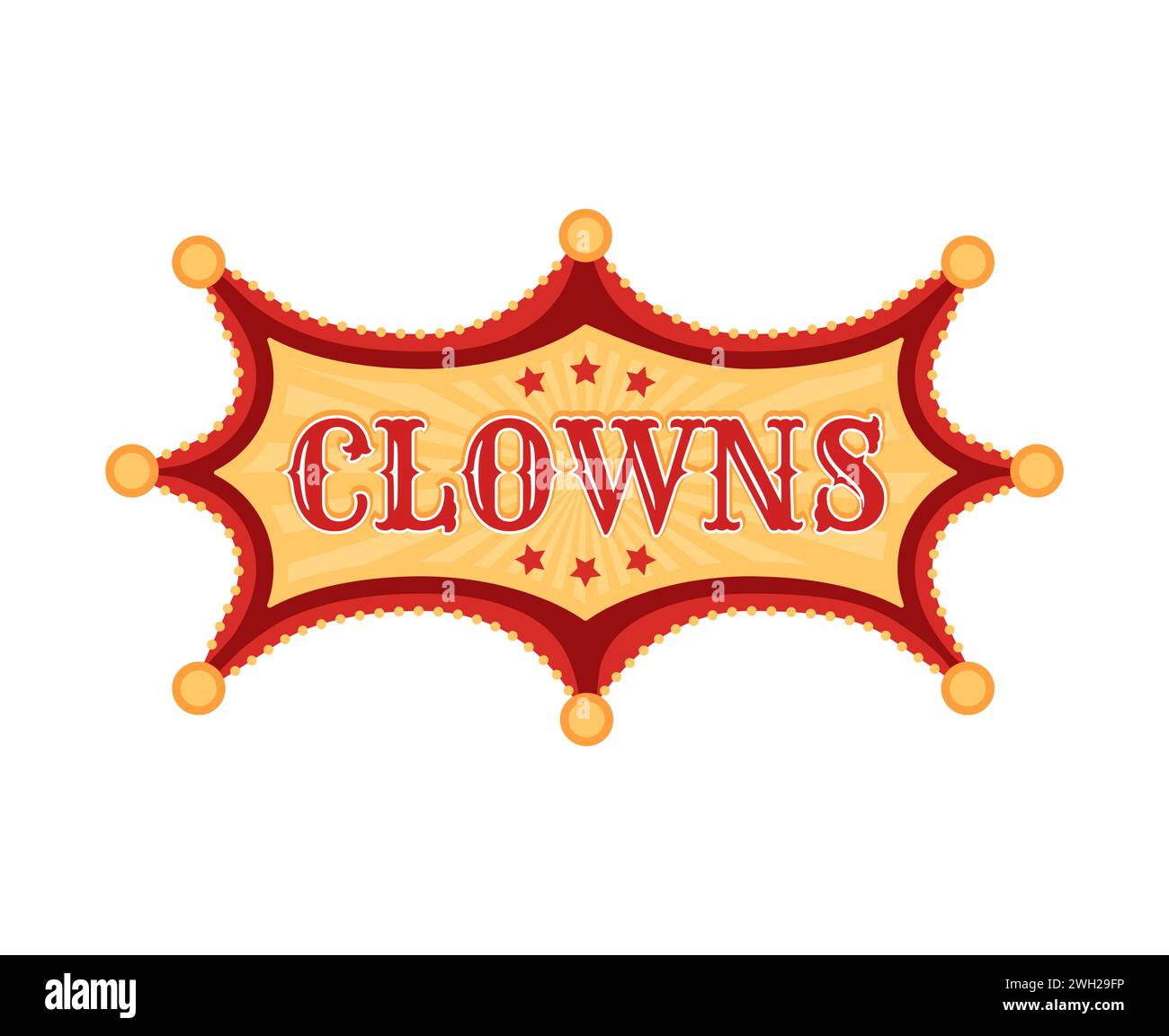 Retro tent circus sign and vintage carnival signboard displays clowns ...