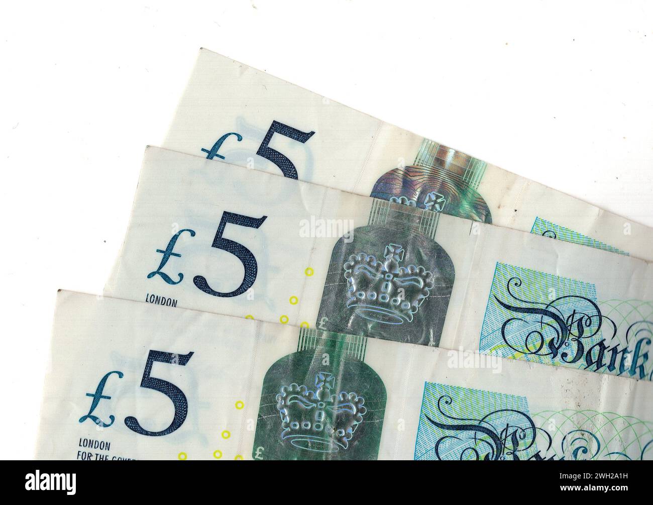 Portrait of sir winston churchill on five pound banknote hi-res stock ...