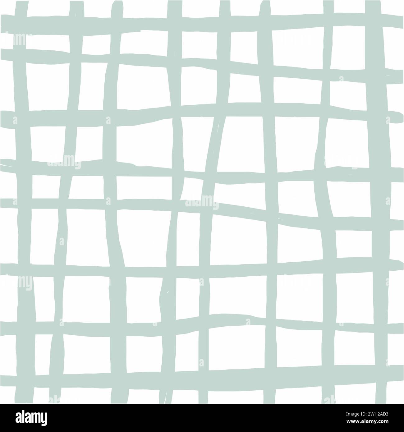 Vector hand drawn cute checkered grid pattern. Doodle Plaid geometrical ...