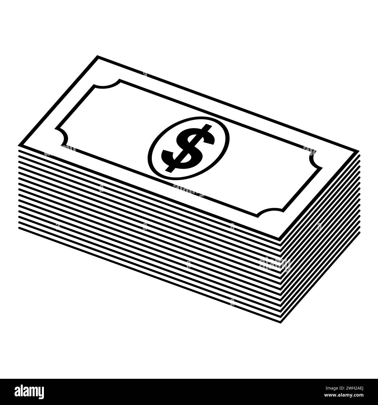 Money bundle stack Black and White Stock Photos & Images - Alamy